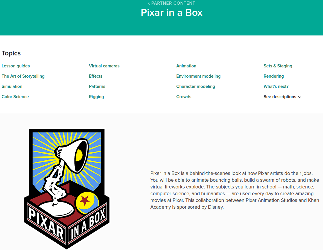 Curso Online gratuito: "Pixar in a box"- RECOMENDADO - Smyth Academy Madrid